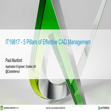 IT19817 - 5 Pillars of Effective CAD Management | PPT