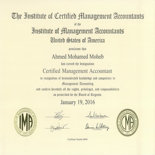 CMA CERTIFICATE | PDF
