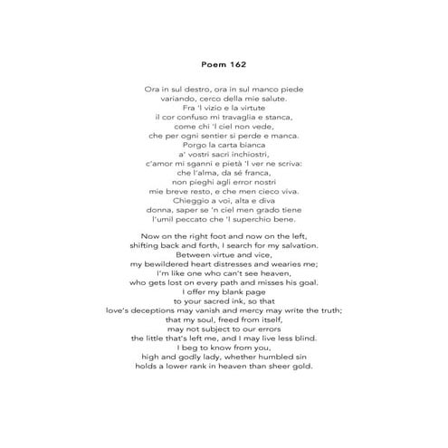 Michelangelo Poem 162 | PDF