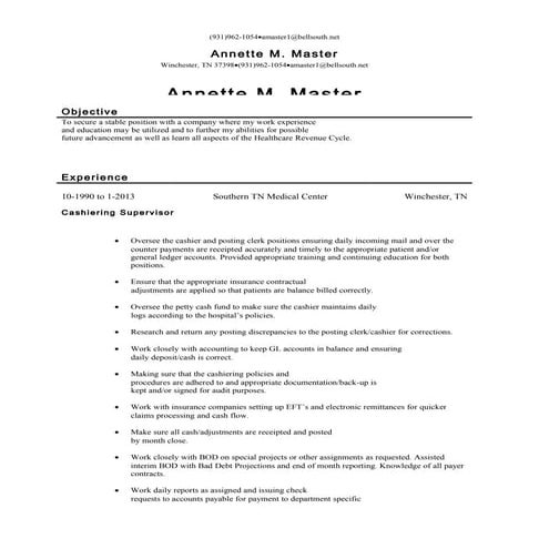 Annette Master presentations