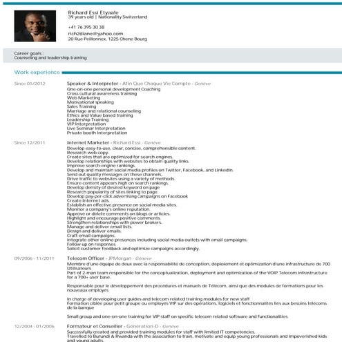 Richard Essi Etyaale CV Jobup | PDF