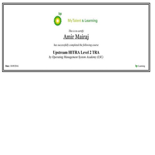 Upstream HITRA Level 2 TRA | PDF