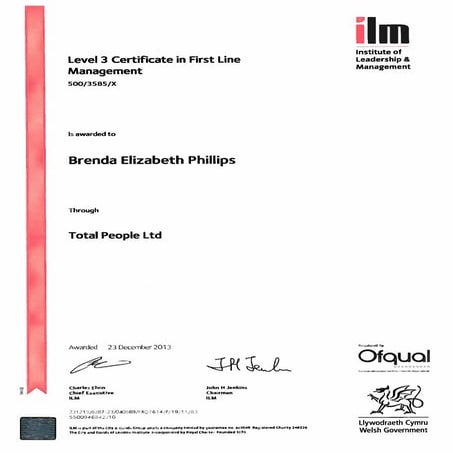 Level 3 Certificate in First Line Management | PDF