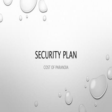 Security Plan | PPTX