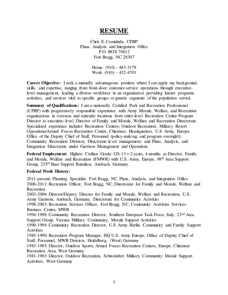 CEC RESUME - Revised 6 JAN 2016 - Copy