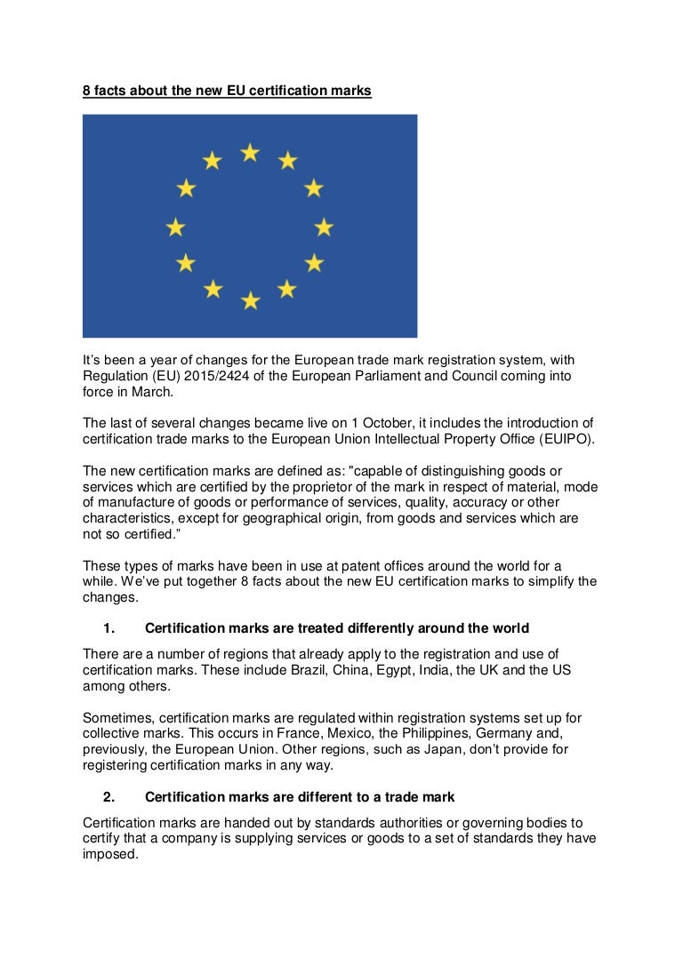 Regulations Of Use — Eu Certification Marks – IXXLIQ