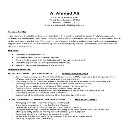 Ali Ahmed Ali CV | DOCX