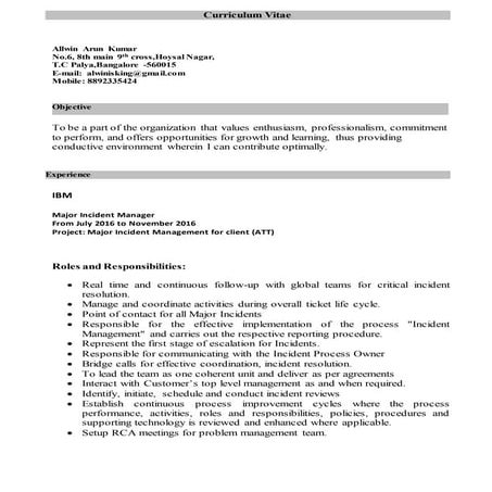 Allwin's CV | DOCX | Operating Systems | Computer Software and Applications