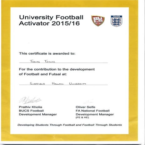 UFA Certificate | PDF