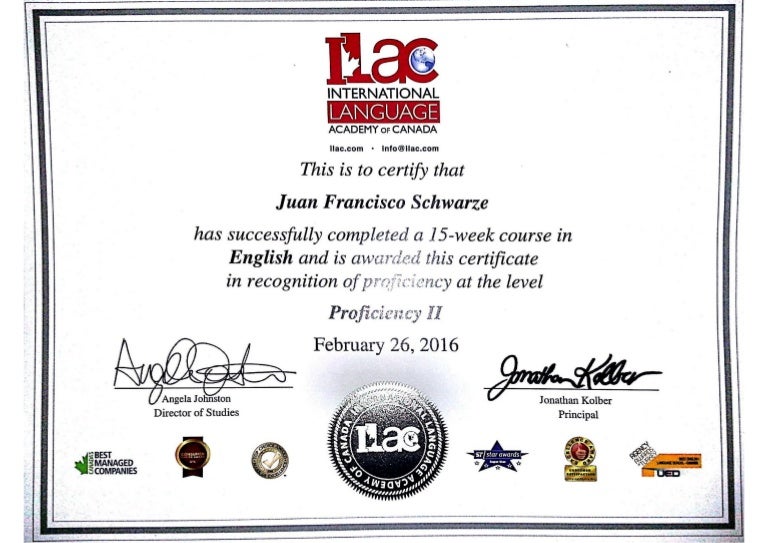 Certificate ILAC