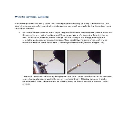 Wire to terminal welding | DOCX