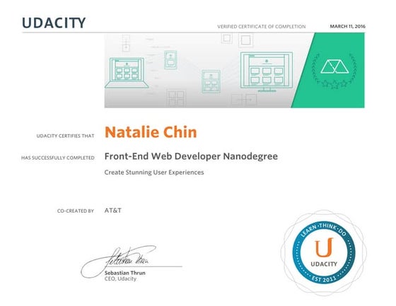 Udacity certificate | PPT