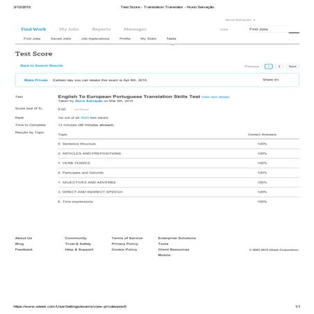 TestScore-Translation | PDF