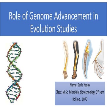 Role of Genome Advancement in Evolution Studies | PPTX