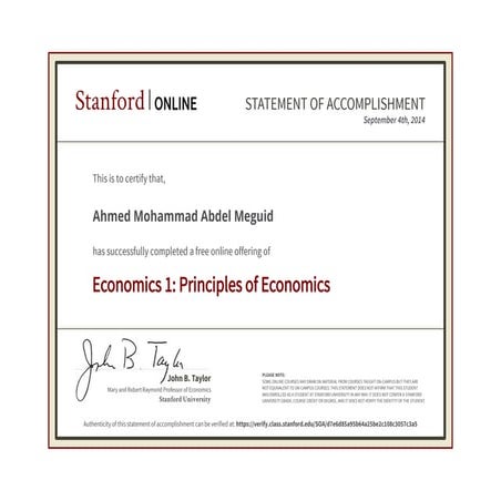 Certificate_economics | PDF