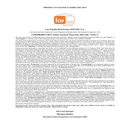 Prospectus Bond Issue | PDF