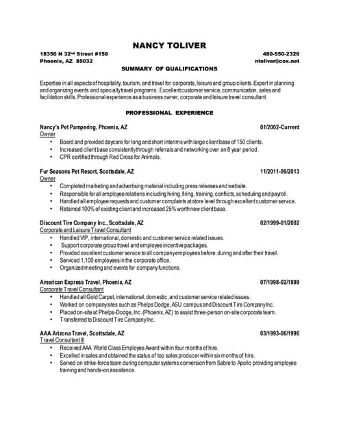 Sandra's Resume (1) | DOCX | Business | Business and Finance