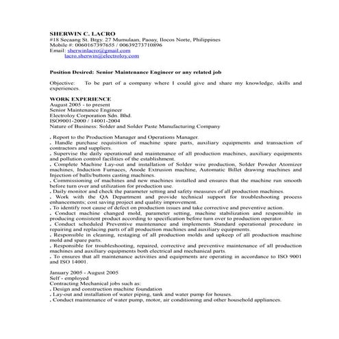 Resume(sherwin) | DOC