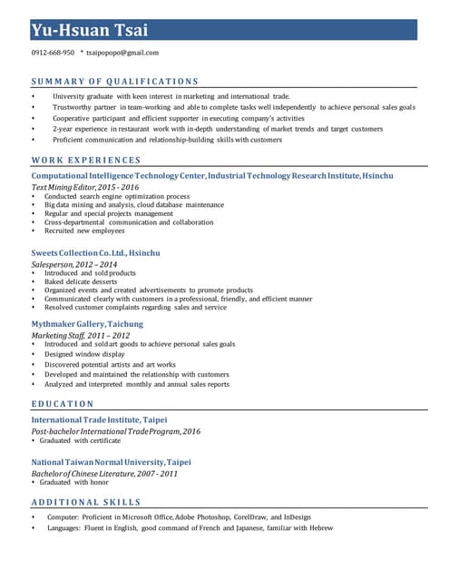 Scott Bowen's Resume: Marketing OLD | PDF