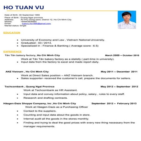 HO TUAN VU_Resume | PDF