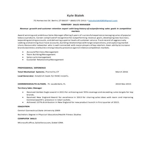 Tom - Resume 2015 | DOCX