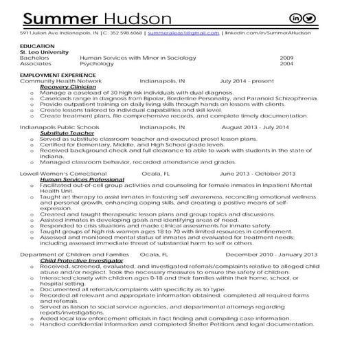 SUMMER A HUDSON-RESUME