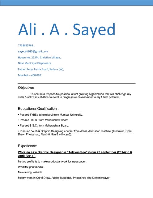 Alexis current resume' | PDF
