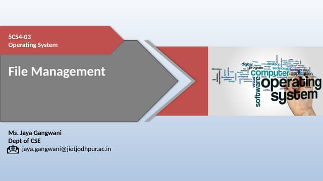 File Management in Operating System | PPTX