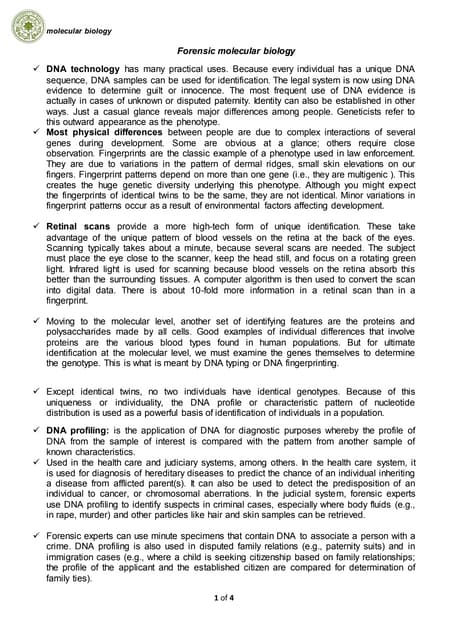 Forensic DNA Profiling | PPT