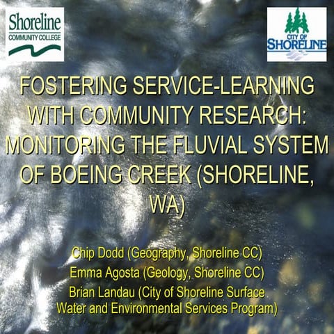 Fostering Service Learning with Community Research - American Honors ...