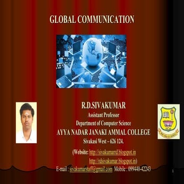 Global Communication - R.D.Sivakumar | PPT