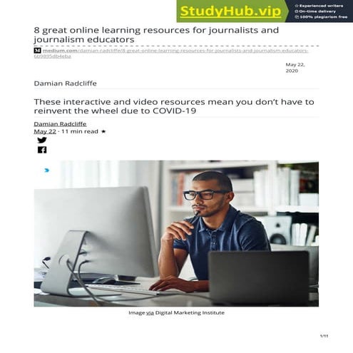 8 Great Online Learning Resources For Journalists And Journalism ...