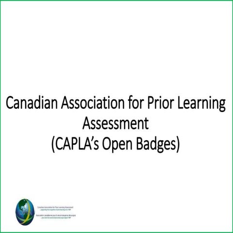 Ontario Open Badge Forum 2019: Prior Learning meets Professional ...