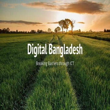 Digital bangladesh-Breaking Barriers through ICT | PDF