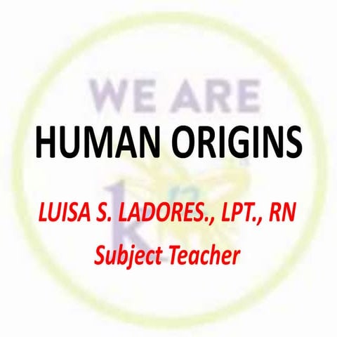8 human origins | PPTX