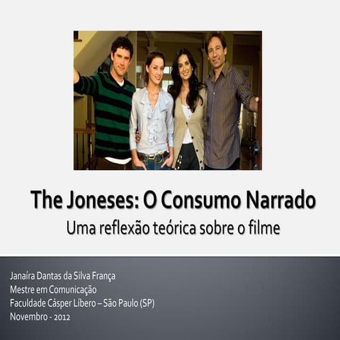 Consumo Narrado The Joneses Janaira Franca | PDF