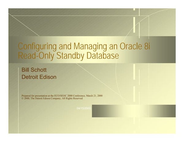 Basic Oracle Edition Based Redefinition Presentation