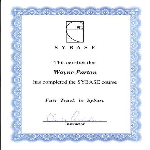 1094 sybase - fast track to sybase | PDF