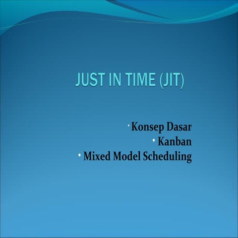 Just In Time | PPT