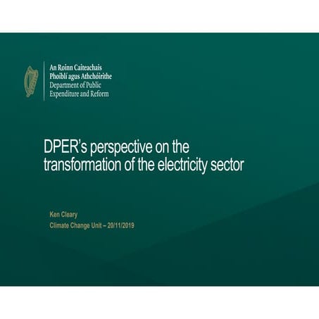 DPER’s perspective on the transformation of the electricity sector | PDF