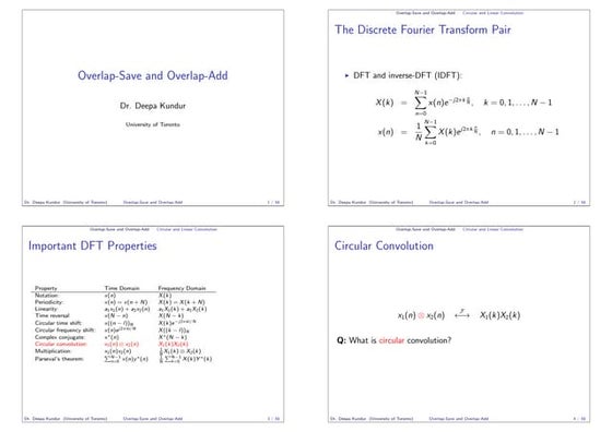 Overlap Add, Overlap Save(digital signal processing) | PPTX