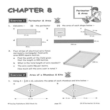 8 level 3a hw chapter 8 perimeter and area | PDF