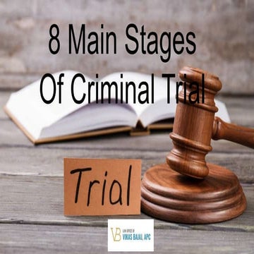 8 Main Stages Of Criminal Trial | PPTX