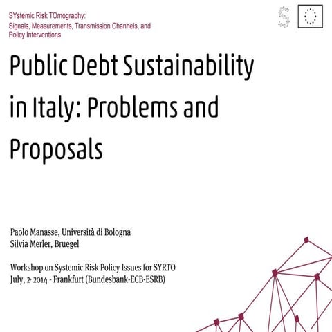 Public Debt Sustainability in Italy: Problems and Proposals - Paolo ...