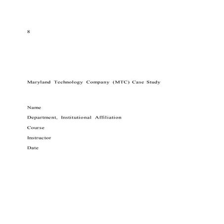 8 maryland technology company (mtc) case study | DOCX