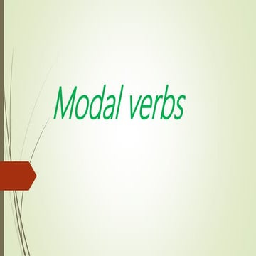 8 modal verbs | PPT