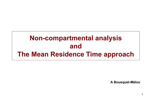 Non compartment model | PPTX