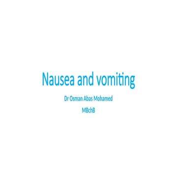8Nausea and vomiting. pptx | PPTX