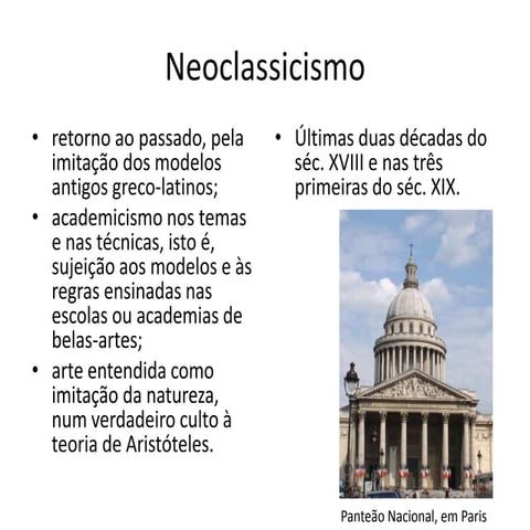 8 neoclassicismo e romantismo | PPT