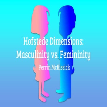 Hofstede Dimensions: Masculinity vs. Femininity | PPTX